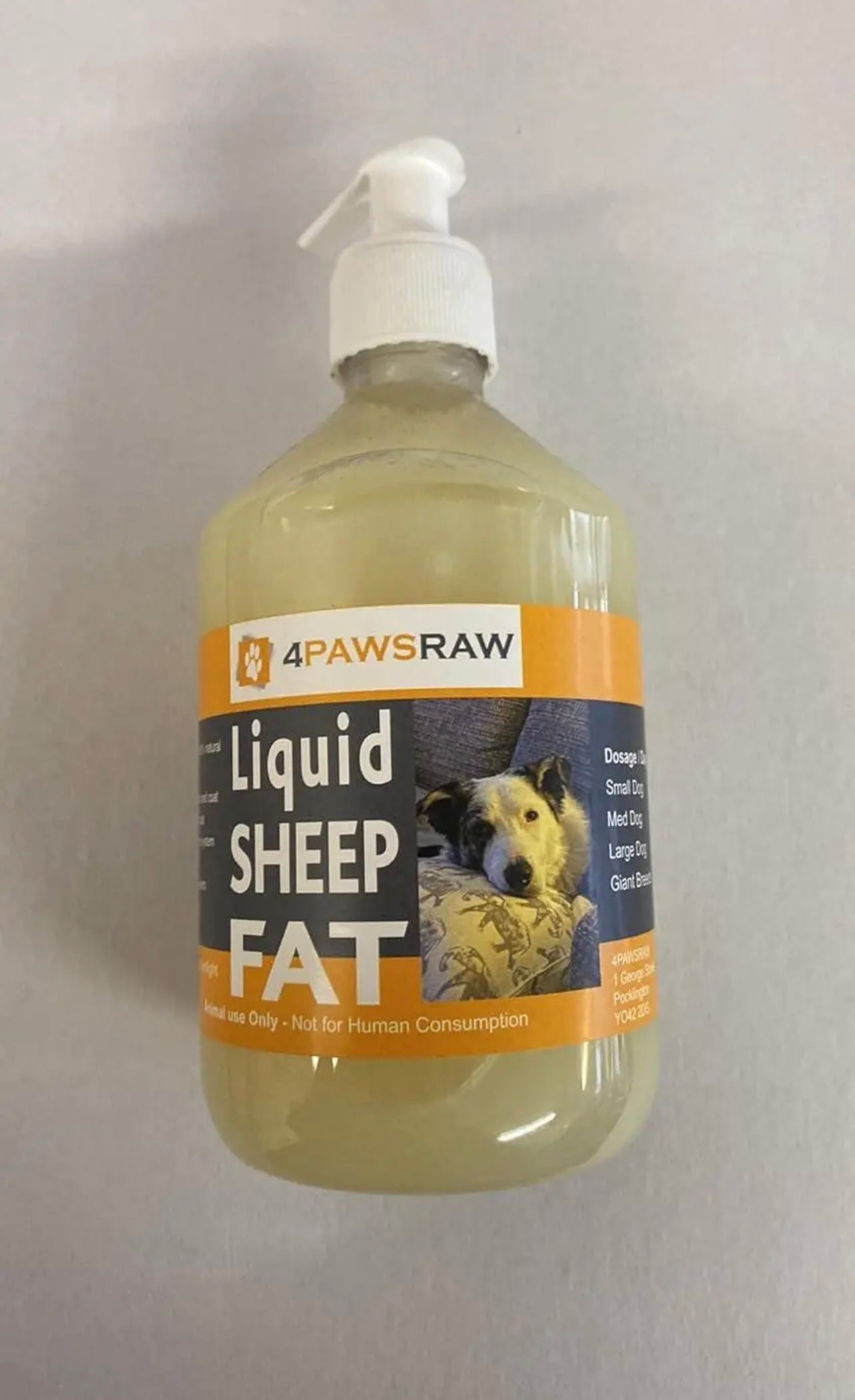 Liquid Sheep Fat – 100% natural food supplement for your dog. | Wrexraw